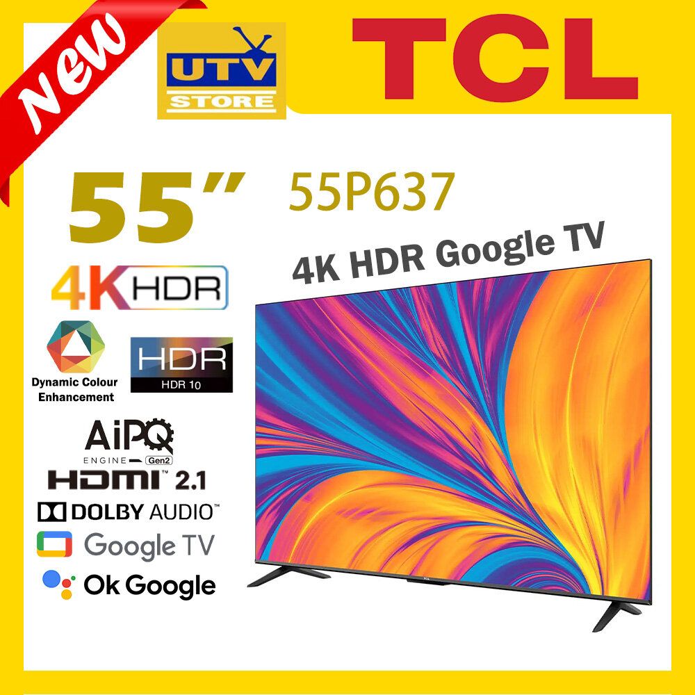 TCL | 55P637 55吋 4K HDR Google TV 電視 P637 | 屏幕尺寸 : 55吋 | HKTVmall 香港最大網購平台