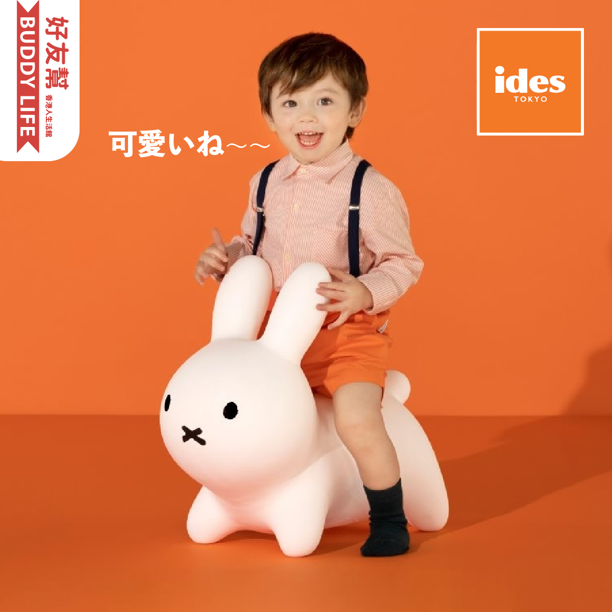 ides | Miffy 正版授權 Bruna Bonbon Miffy 造型兒童/成人乘騎玩具/蹦蹦跳充氣座椅 (Miffy 白色) 【正版 ...
