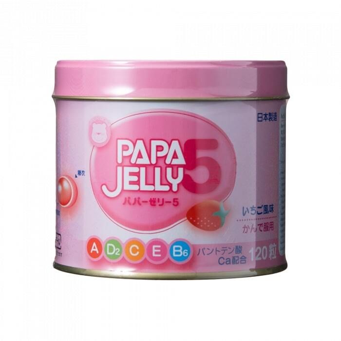 大木製藥 | PAPA JELLY 5 日本肝油丸 (草莓味) 120粒 (平行進口貨) | HKTVmall 香港最大網購平台