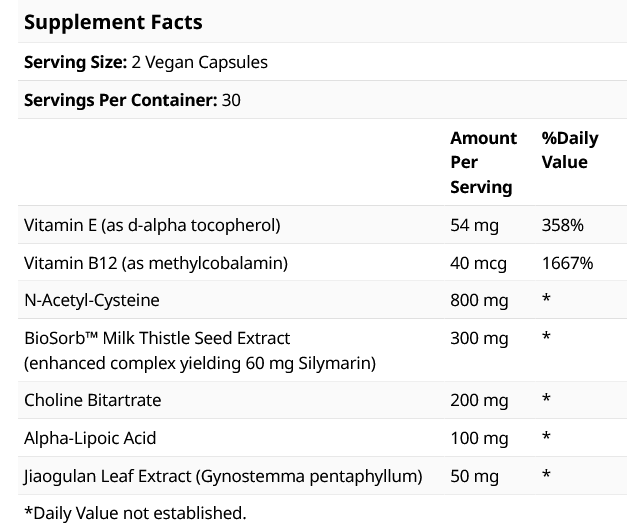 MRM | 7合1排毒至尊專利Liver X® 60粒- (NAC/N-乙酰半胱氨酸, 專利Biosorb™乳薊精華, 硫辛酸, 膽鹼, 絞股 ...