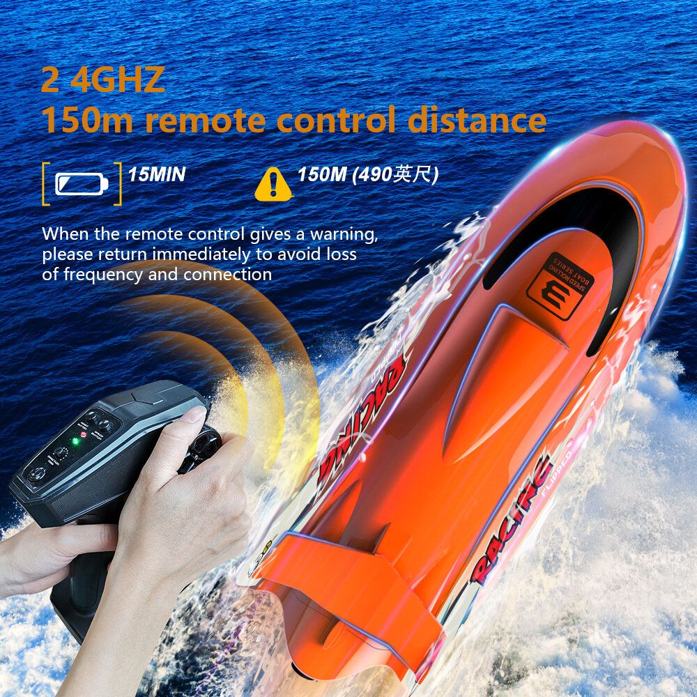 Flytec Advanced jet-driven remote control speedboat full scale 30km/h ...