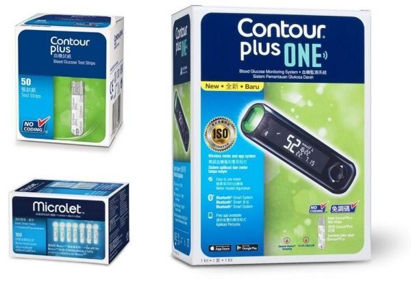Contour | Contour Plus One 血糖機套裝(50張紙+ MICROLET 100採血針 +1機) 香港原廠 (內附採血器 ...