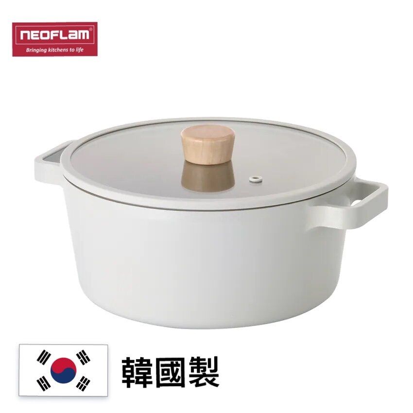 Neoflam | Neoflam FIKA-C24 24cm雙耳煲連玻璃蓋(IH) | 尺碼 : 24厘米直徑 | HKTVmall 香港最大網購平台