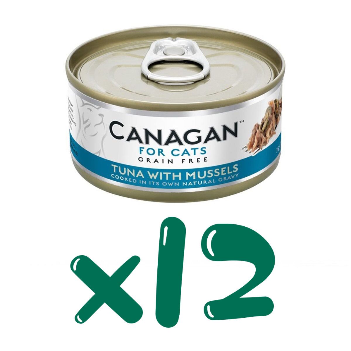 Canagan | Grain Free Canned Food for Cats (Tuna with Mussels) 75g × ...