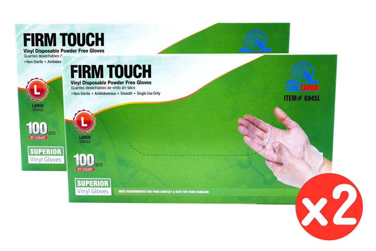Others | Firm Touch Vinyl 無粉透明手套(大碼)100隻 x 2盒 | HKTVmall 香港最大網購平台