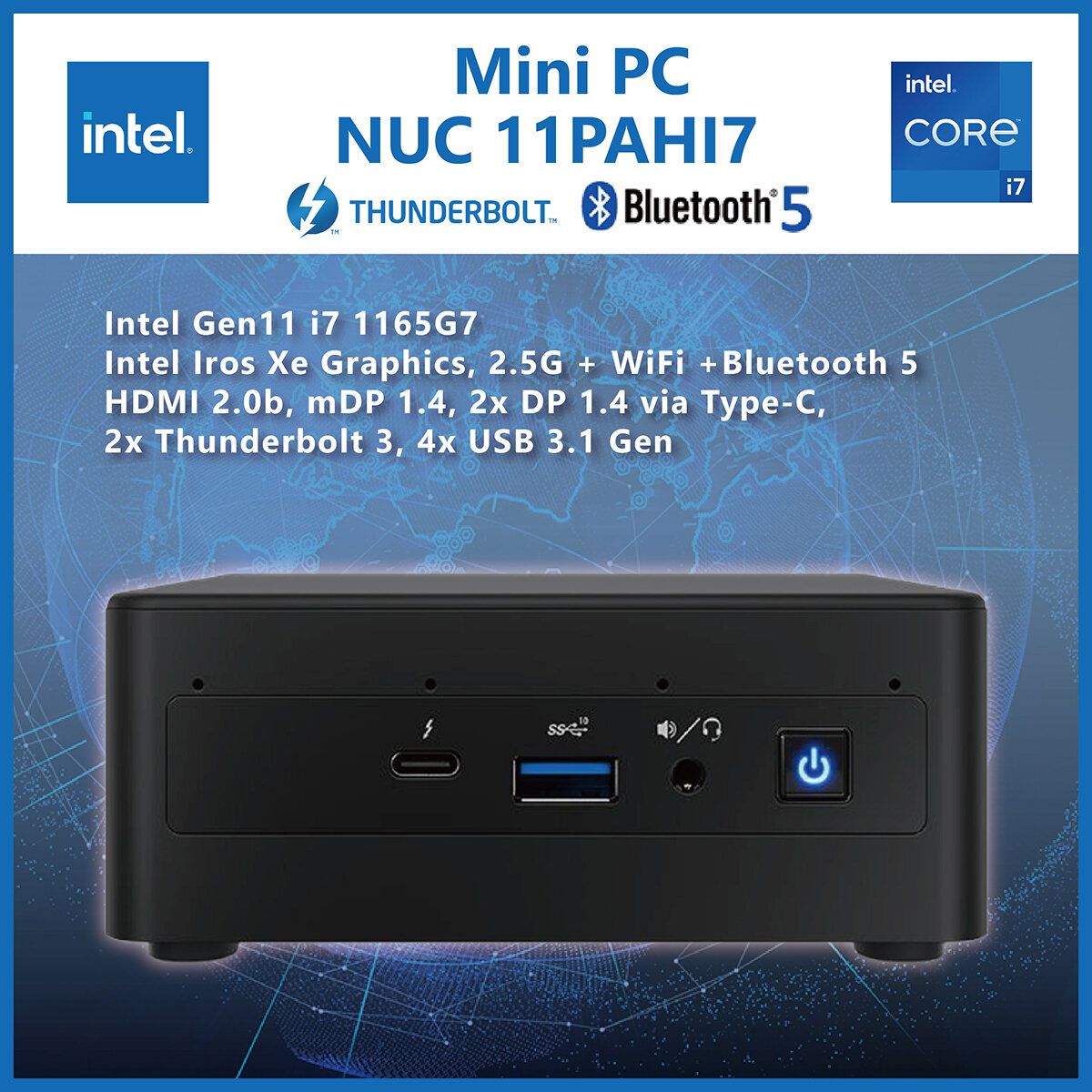 intel | NUC11PAHI7 -- Intel Gen11 i7 1165G7 | RAM : 8GB | 儲存容量 : 500GB ...