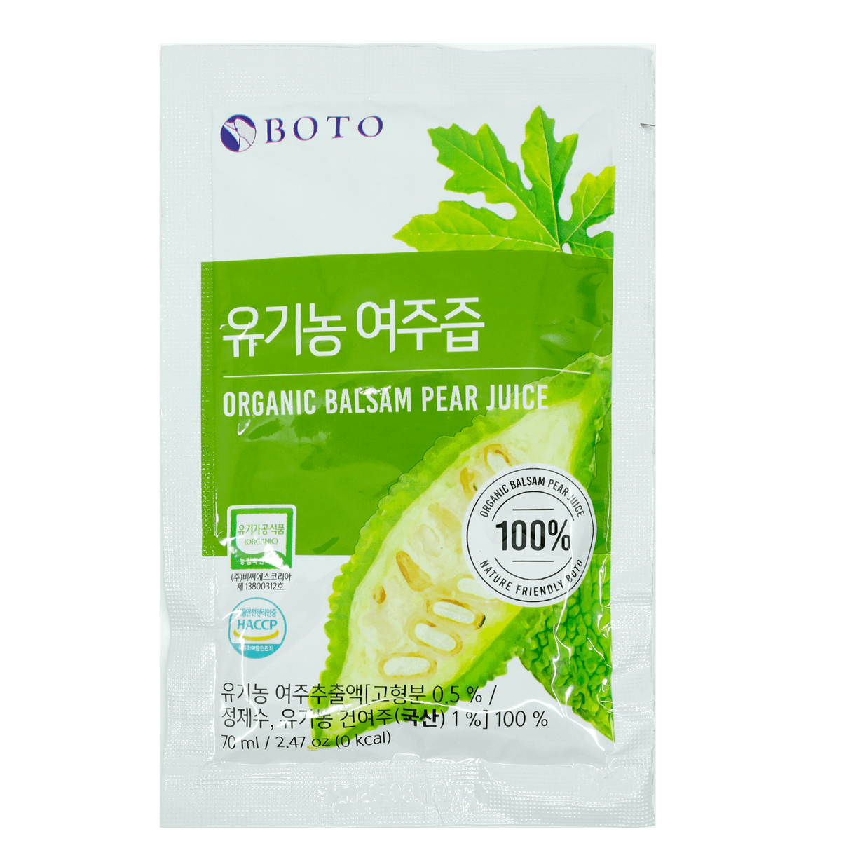 BOTO | （10包）BOTO 有機苦瓜汁 (70ml X 10包)（韓國直送)（平行進口） | HKTVmall 香港最大網購平台