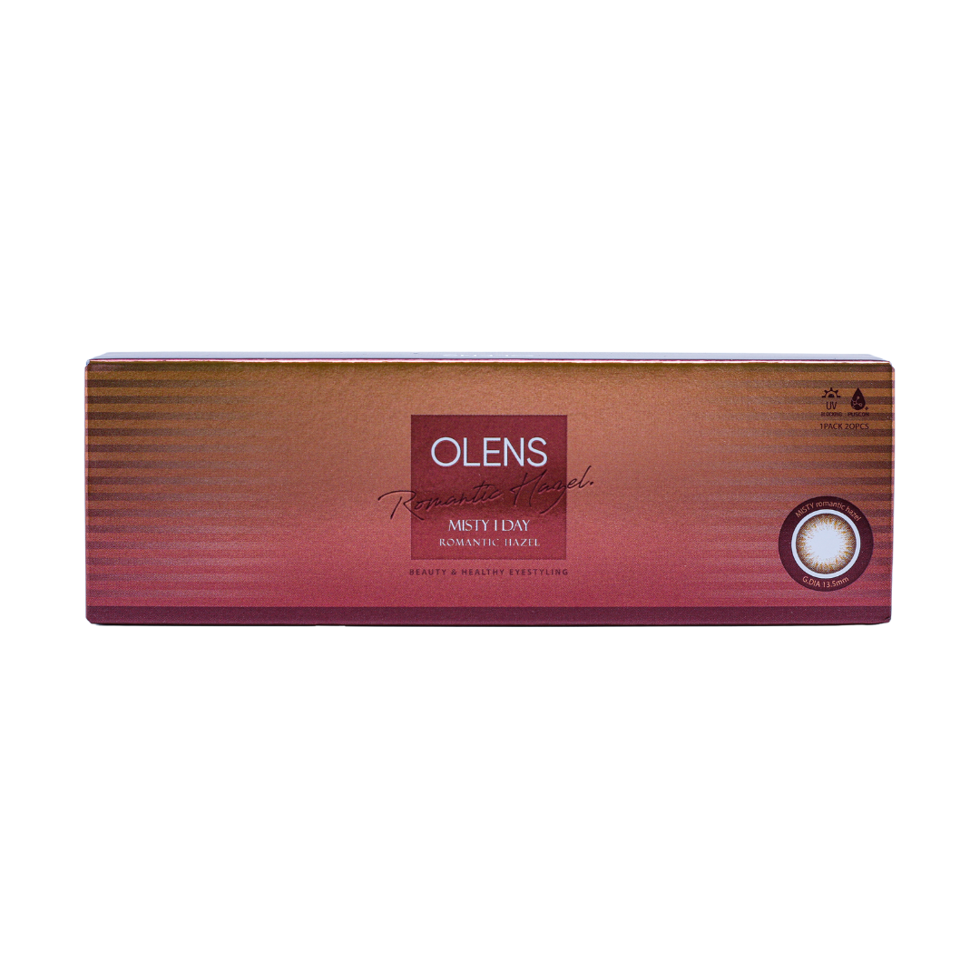 OLENS | Olens - MISTY ROMANTIC HAZEL 1 DAY 彩色隱形眼鏡 榛子啡色 日拋 (20片裝) -0度 [平行進口] | 度數 : 0.00 ...