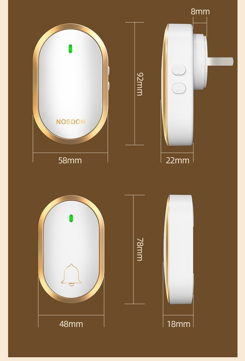 SUMILABEL | 插電式無線門鈴 無線門鐘 免拉線 - 黑色 | 顏色 : Black 黑色 | HKTVmall 香港最大網購平台