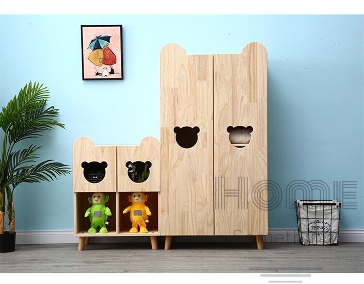 HOME Something | 芬蘭全實木松木系列 貓貓實木松木衣櫃收納儲物櫃60cm/74cm_HS08051_A | 計劃 : A | 安裝服務 : 包括 | HKTVmall 香港最大網購平台