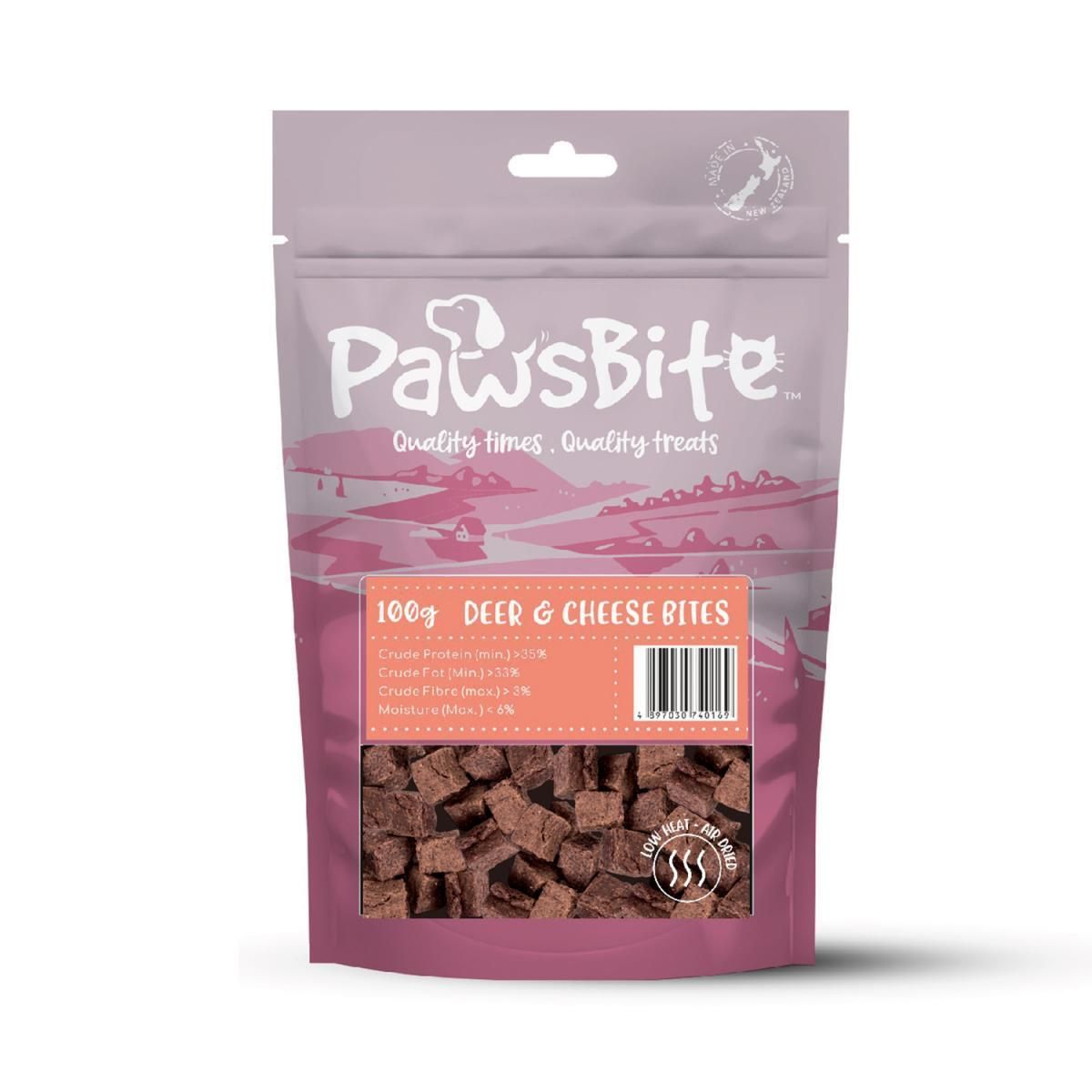 PawsBite | Air-Dried Natural Venison & Cheese Bite Dog & Cat Snacks ...