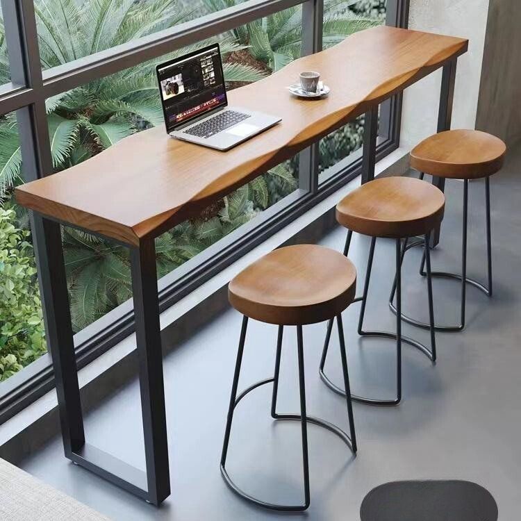 Carpenter | Solid wood balcony bar table living room sofa side long bar ...