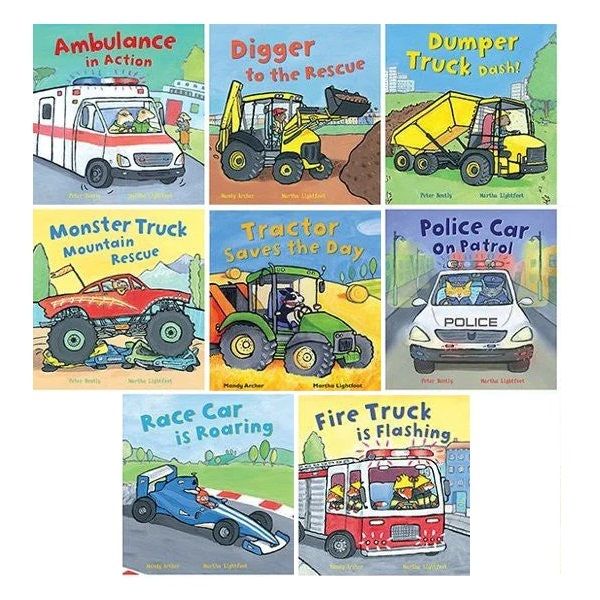 QED Publishing | Busy Wheels 8 Books Collection 平裝繪本套裝 | HKTVmall 香港最大網購平台