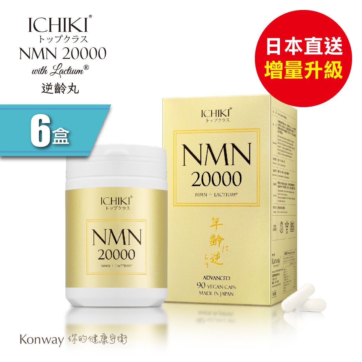 一木研究所 | NMN20000逆齡丸 (加強抗衰老配方) (6盒) (此日期前最佳：2027年03月29日) | HKTVmall 香港最大網購平台
