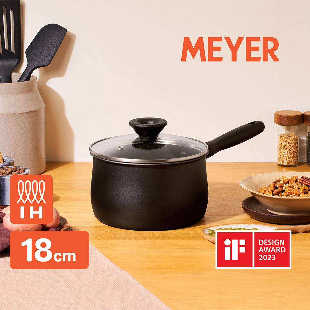 美亞 | (電磁爐適用) 18CM / 2.8L 有蓋陽極氧化易潔單柄鍋 - Midnight (#85072-TE07) | HKTVmall 香港最大網購平台