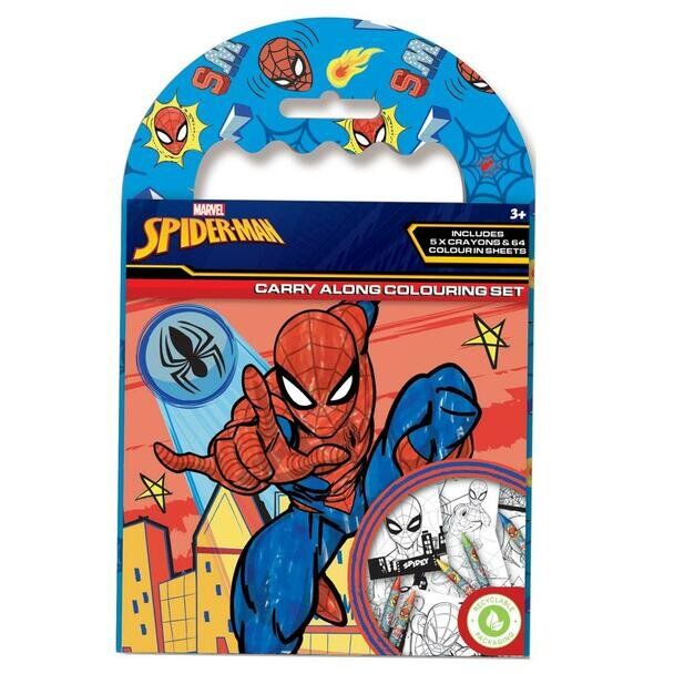 MARVEL | 【填顏色】Spider-Man CarryAlone Colouring Set｜英語學習教材｜陪伴套裝｜填色畫本｜平行進口 ...
