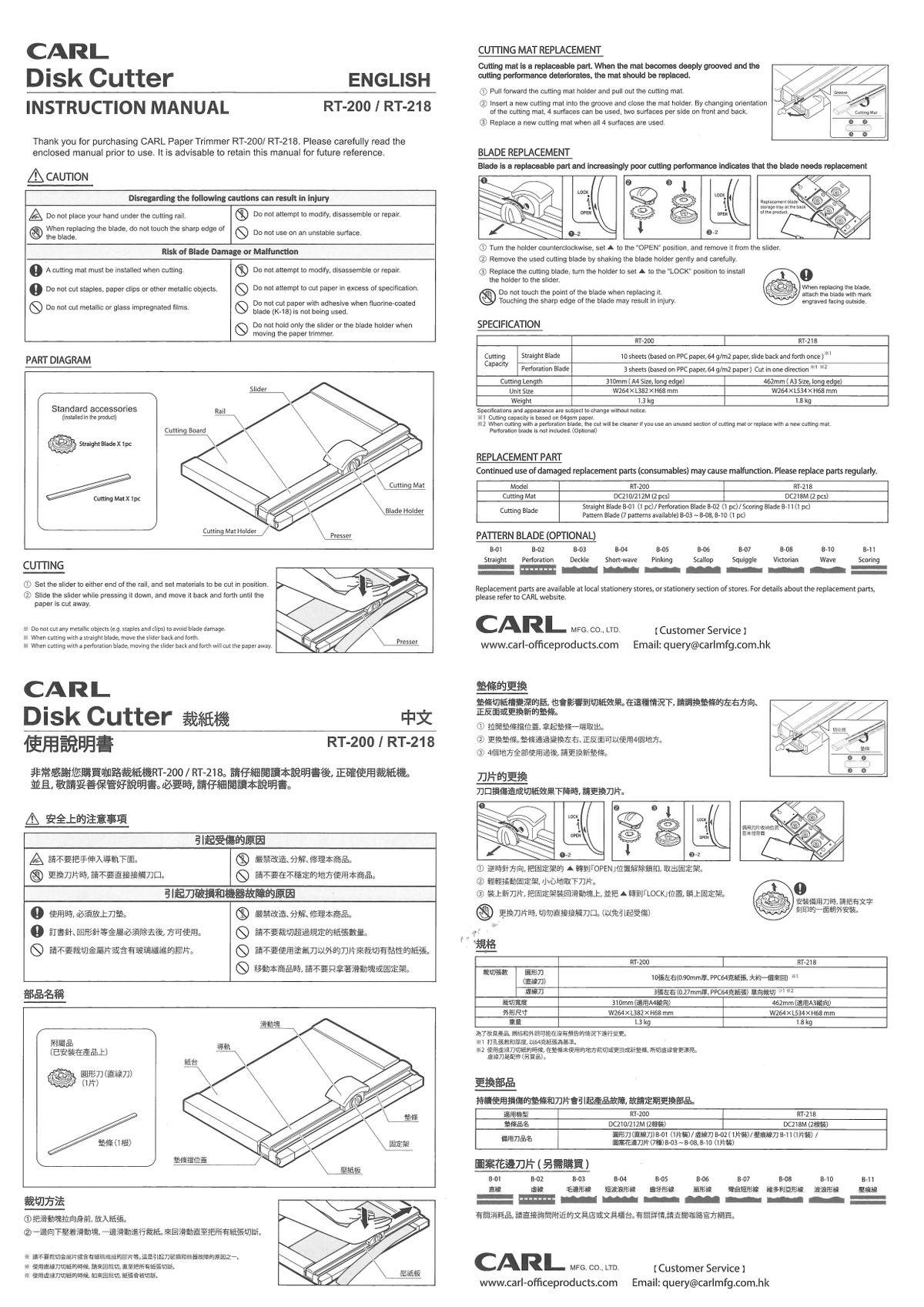 CARL | 日本 CARL A3 專業滾輪式鎅紙機#RT-218切割切紙機《香港行貨》 | HKTVmall 香港最大網購平台